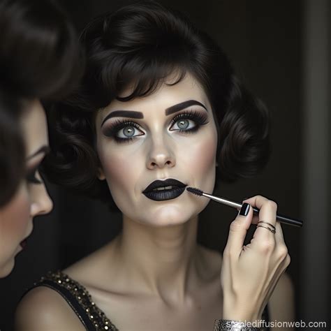 Clara Bow Flapper Makeup Portrait Stable Diffusion Online