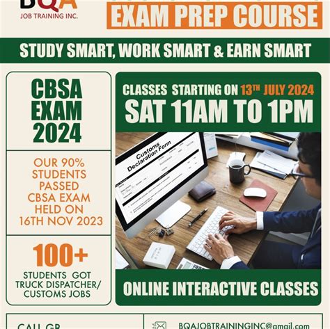 Cbsa Licensed Customs Brokers Professional Examination Preparation Course Starting On 13th July