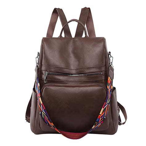 Sushang Womens Leather Convertible Backpack Purse Handbag Designer