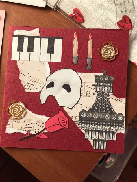 Phantom Of The Opera Card Phantom Of The Opera Theatre Crafts Diy Canvas Art