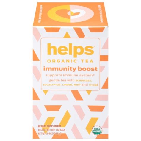 Helps Tea Immunity Boost Organic 16 Bag Case Of 6 16 Bg Each Fred