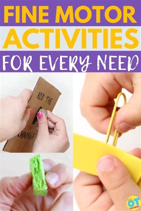 Fine Motor Coordination Activities Occupational Therapy