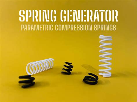 Spring Generator Parametric Compression Springs Free 3d Print Model