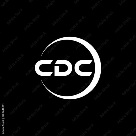 Cdc Letter Logo Design With Black Background In Illustrator Cube Logo