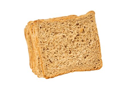 Square Bread Sliced Isolated On White Meal Object Snack Square Png