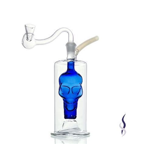 Mini Glass Water Pipe With Skull