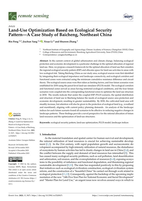Pdf Land Use Optimization Based On Ecological Security Pattern—a Case