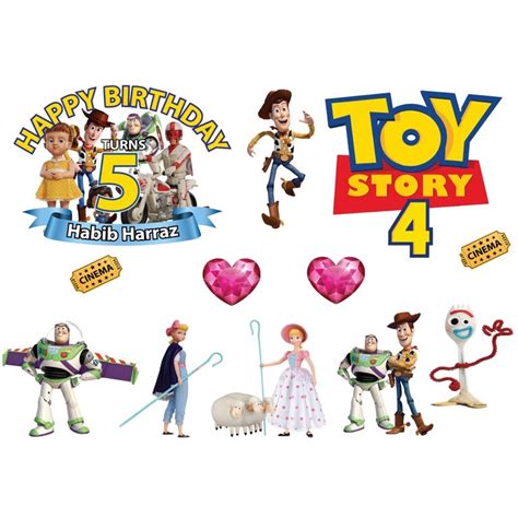 Toy Story 4 Cake Topper Cupcake Topper Kek Topper Shopee Malaysia