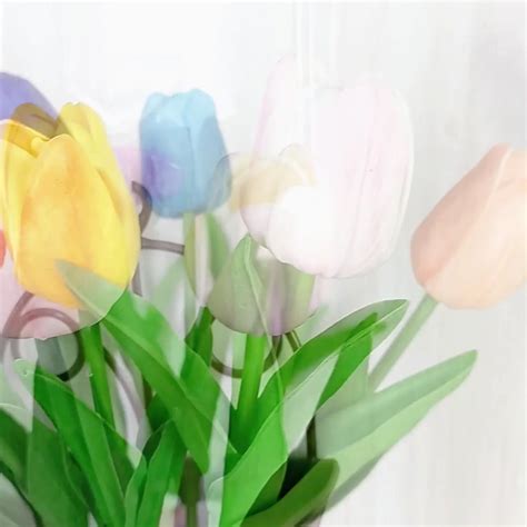 Jual Bg Bunga Imitasi Tulip Pu Real Touch 33cm Artificial Bunga Tulip 1 Tangkai Bunga Palsu