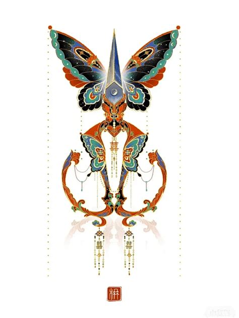 掐丝珐琅绘画艺术参考素材二十景丝蓝整理 花瓣网