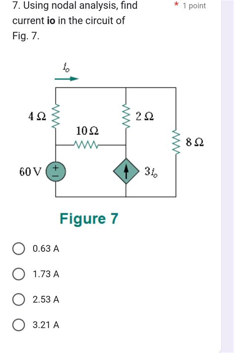 7 Using Nodal Analysis Find Current Io Studyx