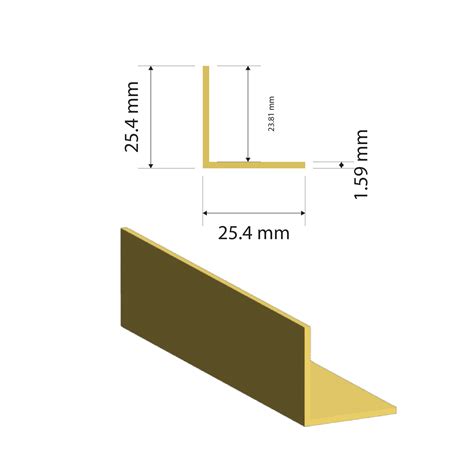 Brass Equal Angle 254x254x159mm C385 Alloy Custom Length