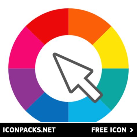 Free Color Wheel Palette Click Arrow Icon Symbol Download In Svg