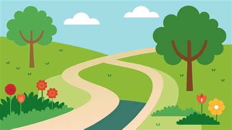 Walking On Path Vector Art Icons And Graphics For Free Download
