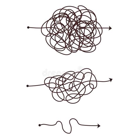Simple Line And Complex Easy Way Scribble Doodle Chaos Mindset Problem Solving Difficult Line