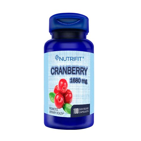 Cranberry 1680 Mg Plus Vitamin C And E Softgels X 100 Nutrifit El Arbolito