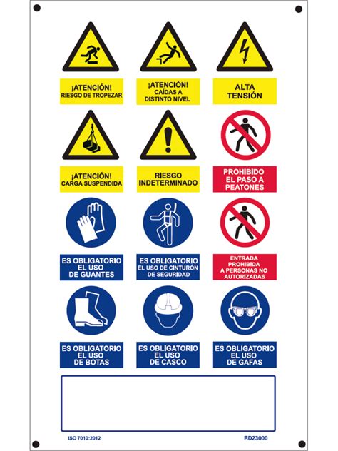Cartel Múltiple Obras Vertical Pvc Nmz Normaluz