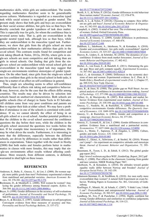 Gender And Overconfidence Effects Of Context Gendered Stereotypes