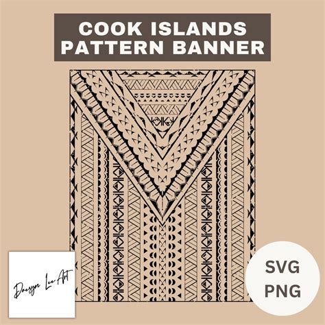 Cook Islands Pattern Banner Digital Files Only Svgpng Etsy