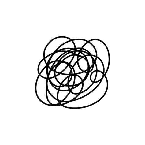 Premium Vector Complex Line Complicated Way Messy Ball Concept