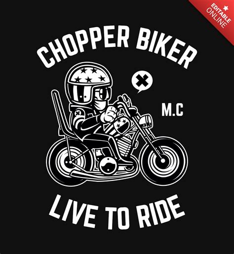 Chopper Biker T Shirt Design Template Free Design Template