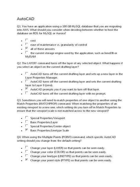 autocad diagnostic test pdf circle software