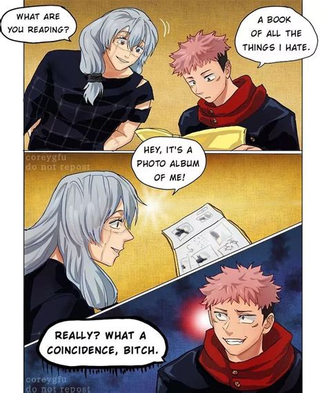 Jjk Mahito X Yuji Jjk Actor Au Fanart Anime Comic Mha