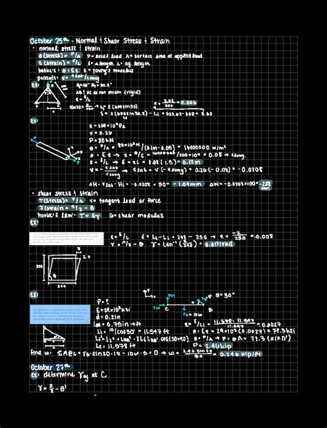 Lecture Notes Unit 3 October25th Normal Shear Stress Strain