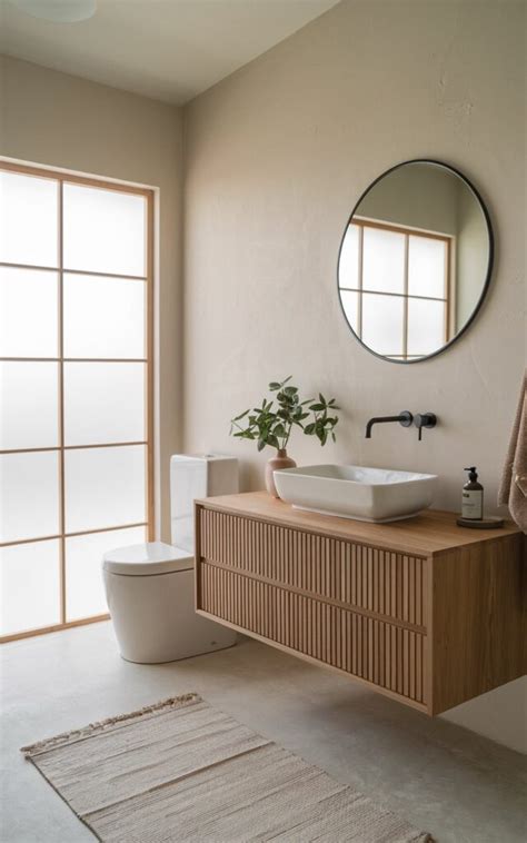 33 Japandi Bathroom Ideas To Elevate Your Space With Calm Spa Like