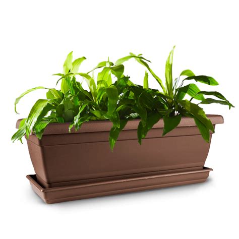 Rectangular Flower Pot 20 D52 Brown Classic Line