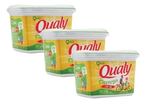 Pote Margarina Qualy Com Sal 500g Kit Com 03 Unidades Parcelamento