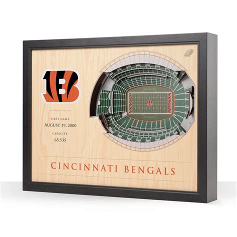 Officially Licensed Nfl Cincinnati Bengals Stadiumview 3d Wall Art