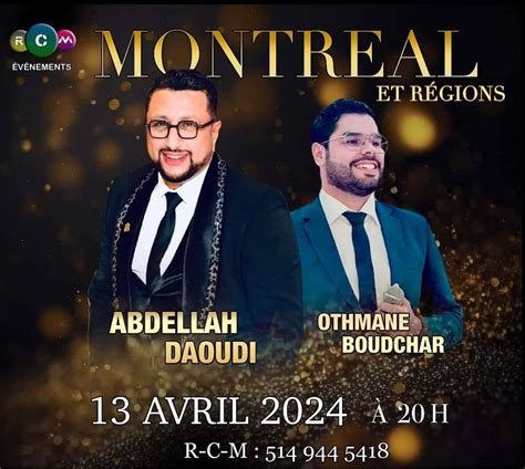13 Avril 2024 Spectacle Avec Abdellah Daoudi Et Othmane Boudchar à Laval