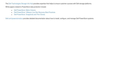 References Dell Powerstore Technologies De Réplication Dell