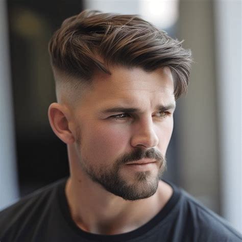 Side Swept With Sharp Razor Fade Haircuts For Men Mens Haircuts