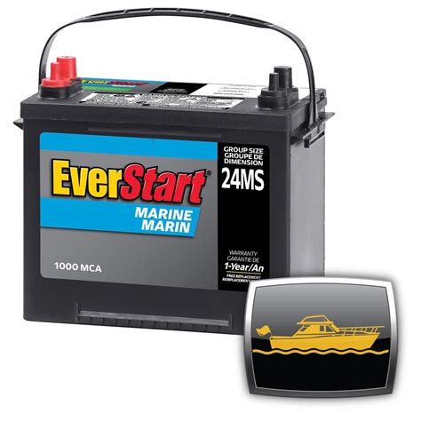 Everstart Marine 24ms 1000n 12 Volt Marine Starting Battery Group