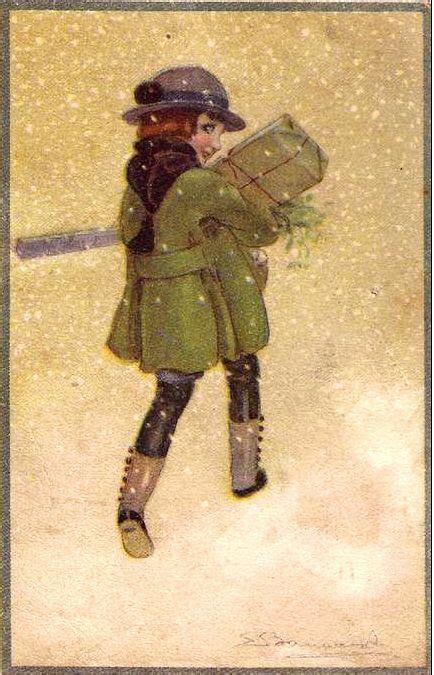 Άννα Αγγελοπούλου Art Nouveau Χριστουγεννιάτικες κάρτες του Sergio Bompard