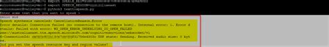 Python 3x How To Fix Azure Cognitive Services Speech Sdk Quickstart Tutorial Gives Error On