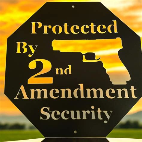 2nd Amendment Security Sign Etsy