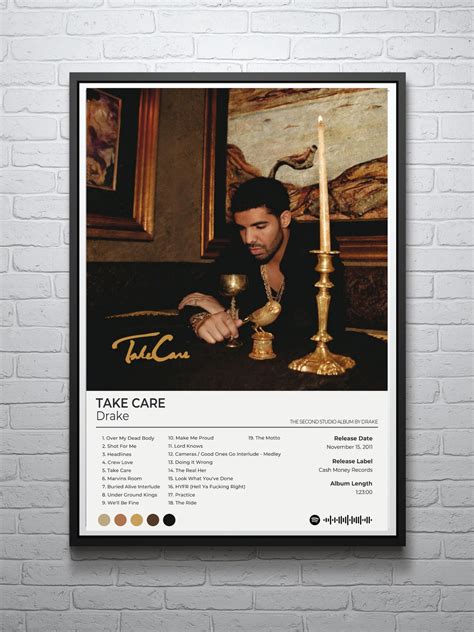 Drake Take Care Custom Album Cover Poster Digital Download Etsy