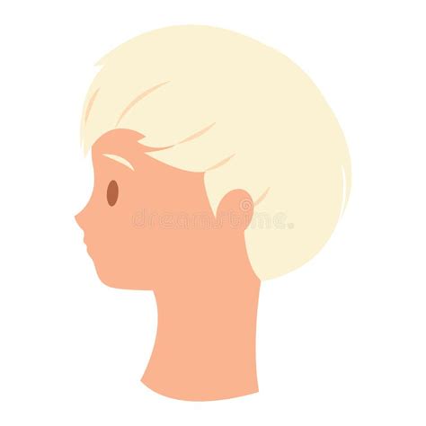 Side View Of A Cute Male Girl Character Avatar Vector Stock Vector