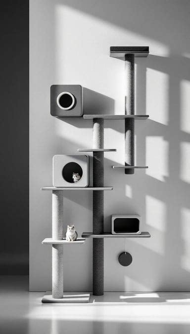 Free Modern Cat Tower Image Modern Minimal Geometric Download At