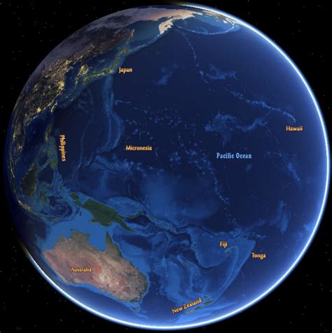Pacific Ocean From Space