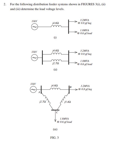 Solved For The Following Distribution Feeder Systems Shown