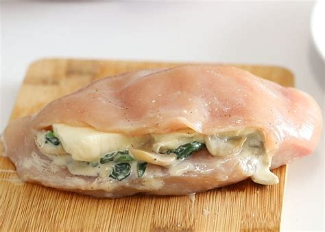 Creamy Mushroom And Spinach Stuffed Chicken Breast
