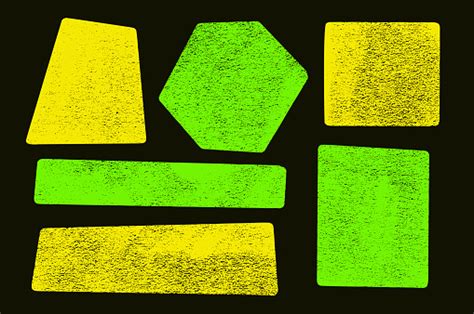 잉크는 노이즈 세트와 함께 기하학적 모양을 압연했습니다 텍스트 상자 거친 질감의 프레임 팩 육각형 정사각형 도형 벡터 손으로 그린 견적 스티커 모양 플랫 그런지 기하학적