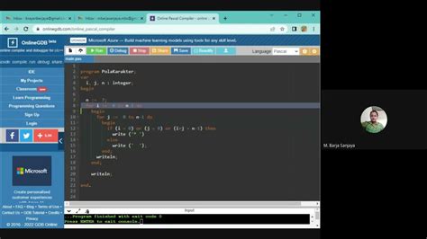 Pascal Programming Pola Karakter Segitiga Siku Siku Materi Nested