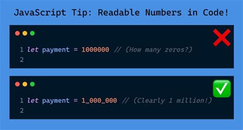 Use Underscores For Numeric Separators In Javascript Its Mac Posted