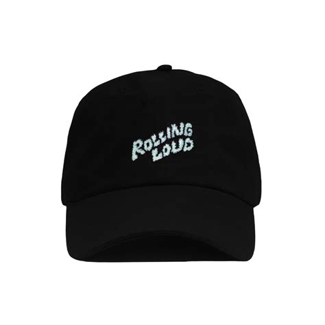 Rolling Loud Miami Black Dad Hat With Puffy Logo Rolling Loud