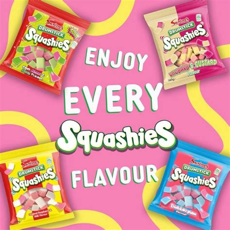 2x Packs Swizzels Squashies Drumstick Sour Cherry And Apple Flavour